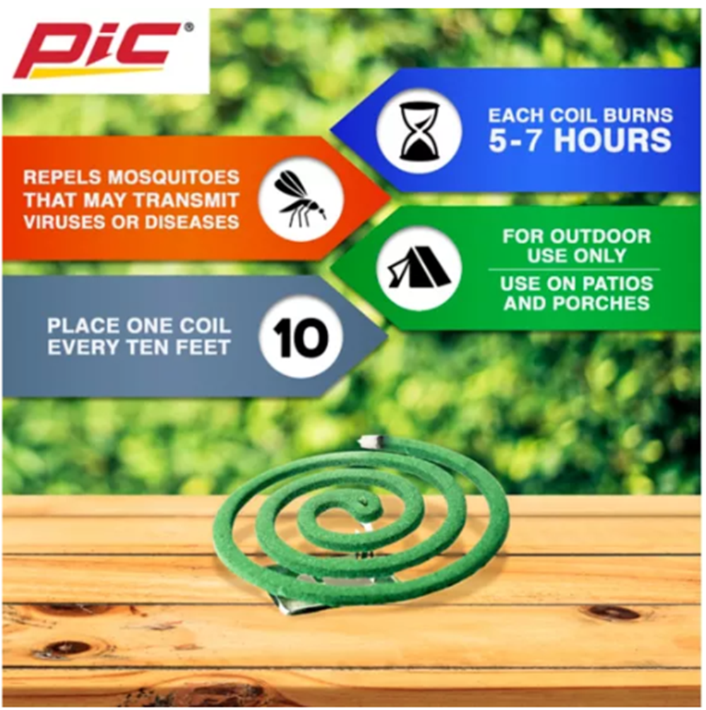 PIC C-10-12 Outdoor Mosquito Repellent Coils 10 Pack – BelowCost Products