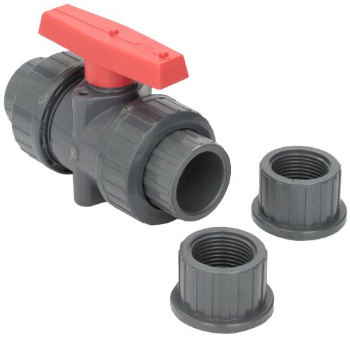 Hayward TBB1010CPEG 1" PVC True Union Ball Valve Socket/Threaded End C ...