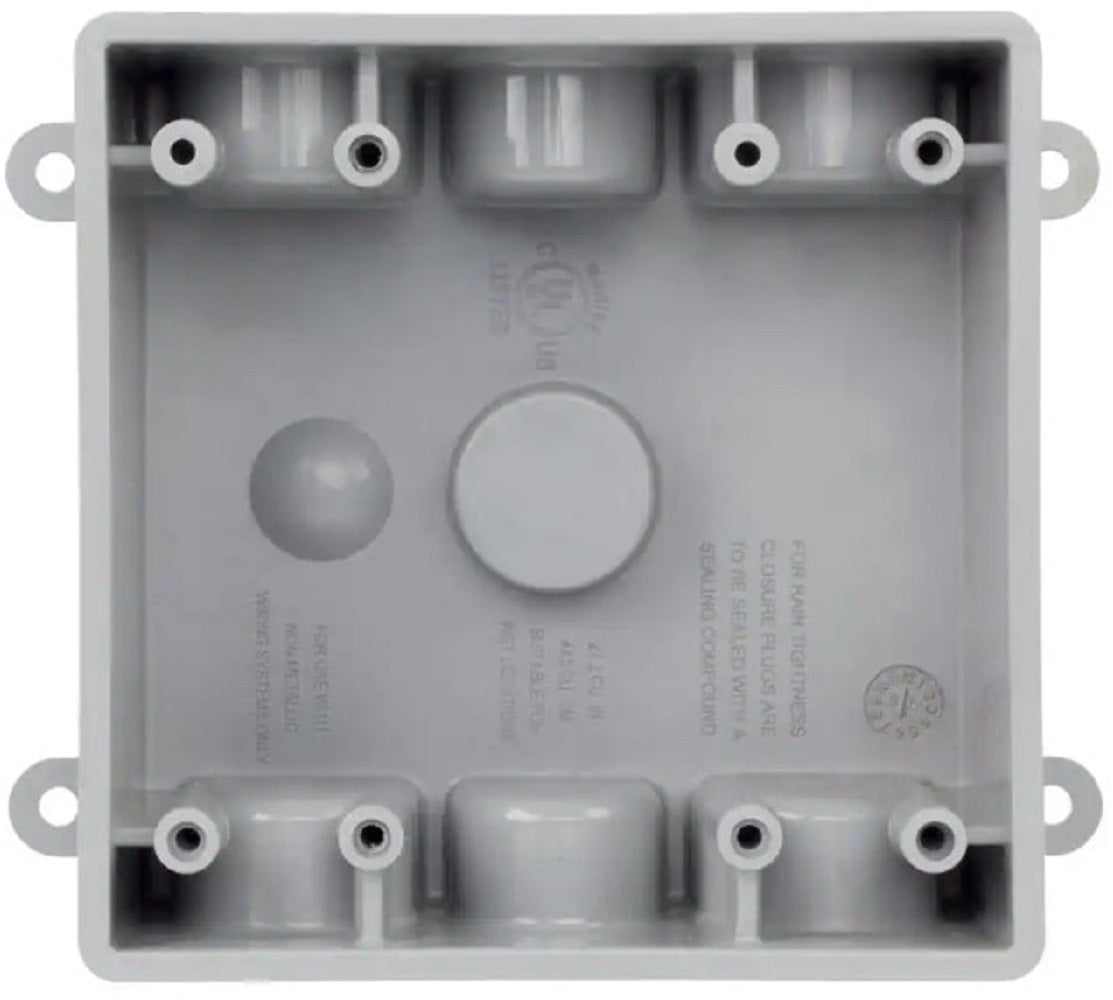 Commercial Electric WDB750PG Weatherproof Box with Four 3/4" & Three 1 ...
