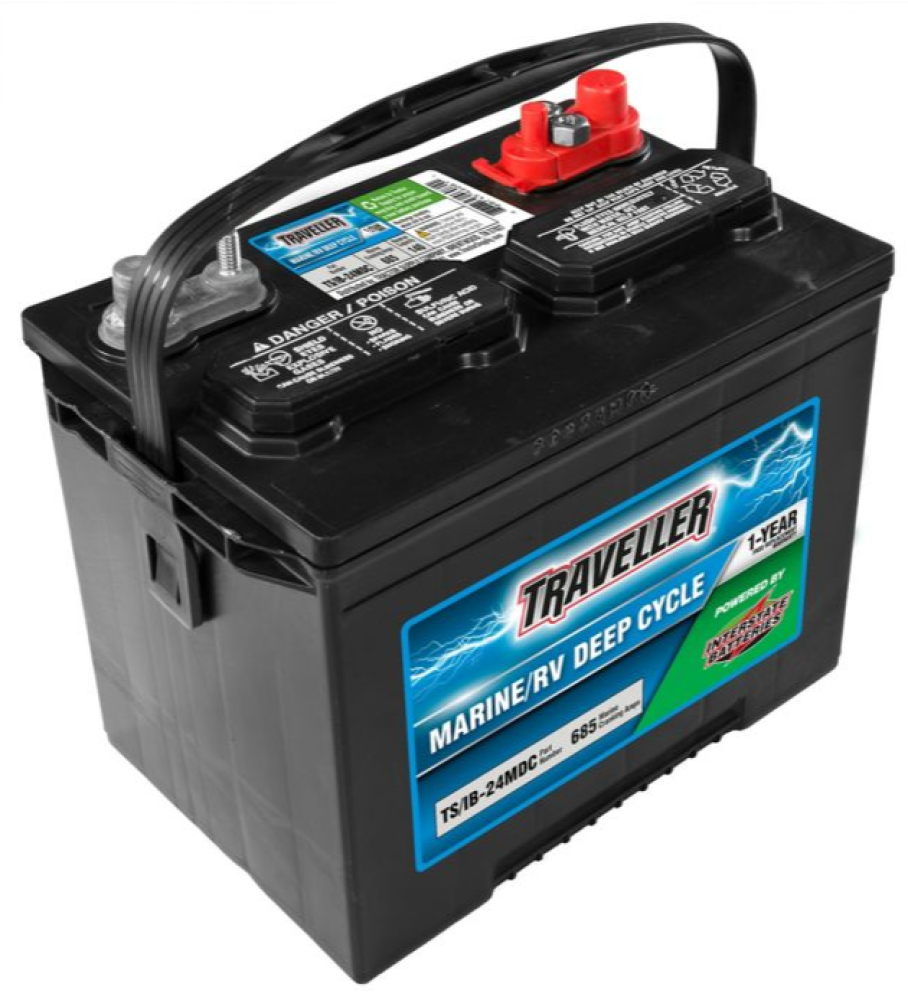 Traveller TS/IB-24MDC Powered by Interstate Marine Battery, 24MDC ...