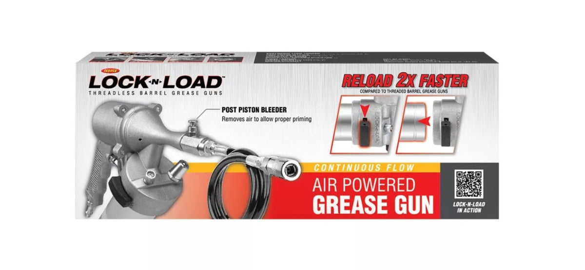 Lock-n-Load 40:1 Air Powered Continuous Flow Grease Gun, 6,000 PSI, 36 ...
