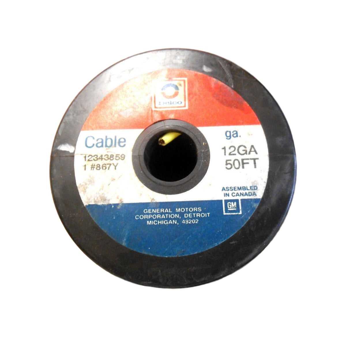 Delco General Motors Yellow Cable 12343859 #867Y 12GA 50 Ft 867-Y Cabl ...
