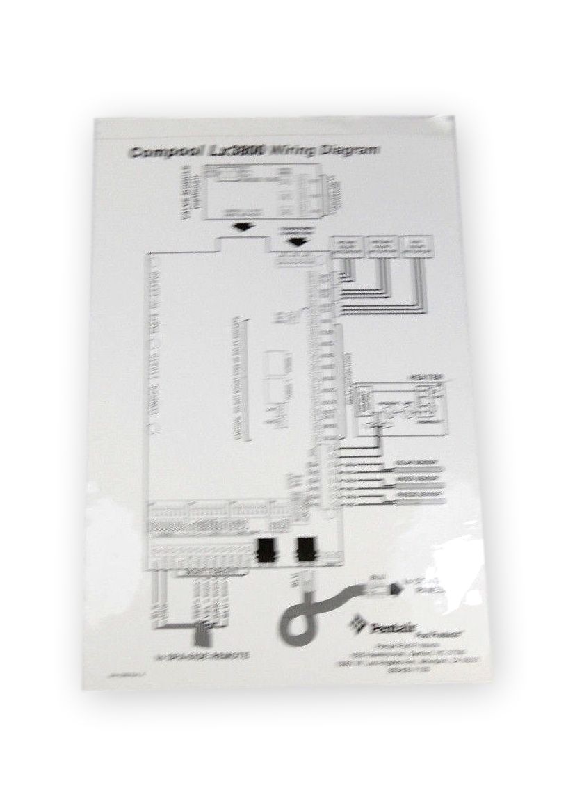 Compool PCCP3800 Replacement Label Decal Sticker Wiring Diagram PC-LX3 ...