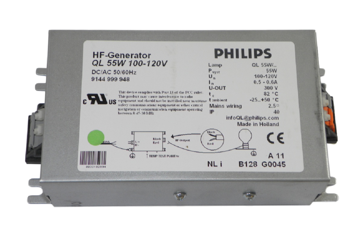 Philips GE05512001 55 Watt QL Induction Lighting 120 Volt Generator On ...